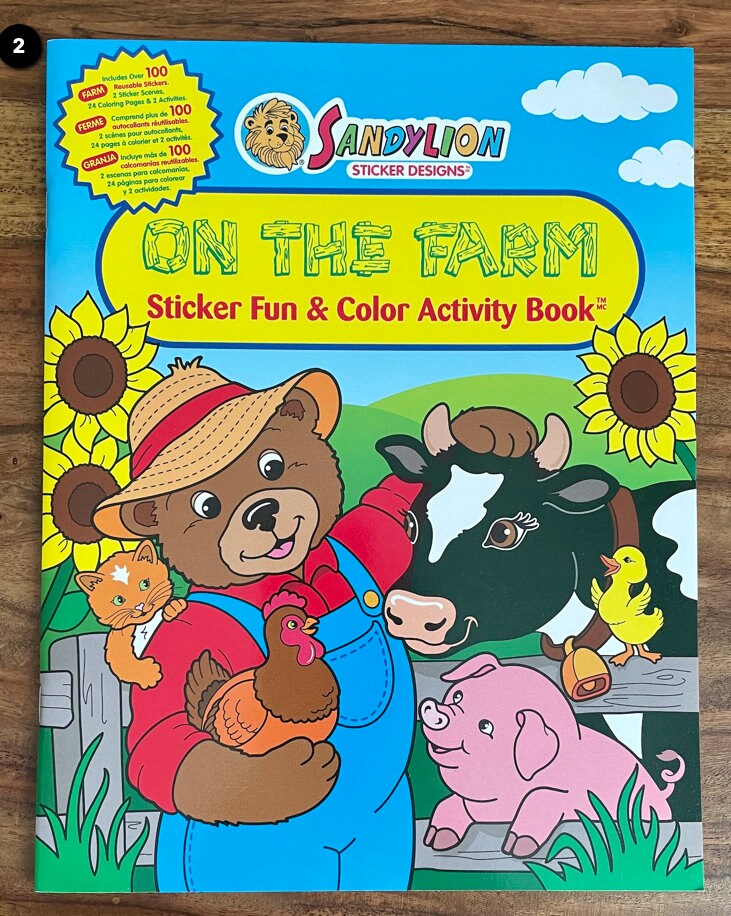 Sandylion Sticker Fun & Color Activity Book 2000 - Etsy