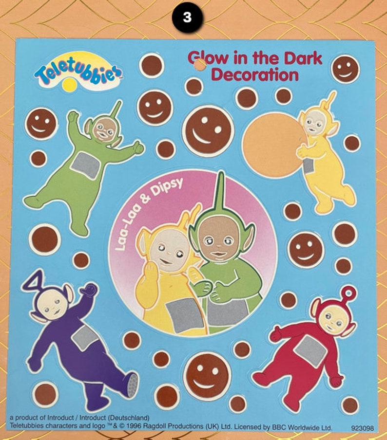 Introduct Sticker Teletubbies & Disney's Glow in the Dark - Etsy