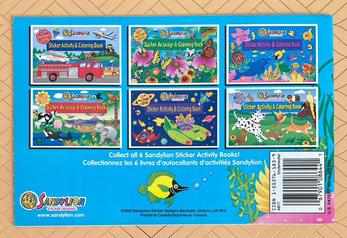 Sandylion Sticker Activity and Coloring Book - Etsy