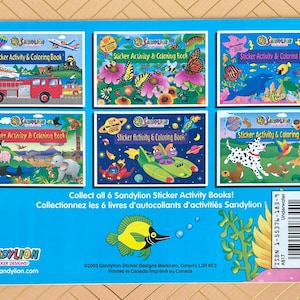 Sandylion Sticker Activity and Coloring Book - Etsy