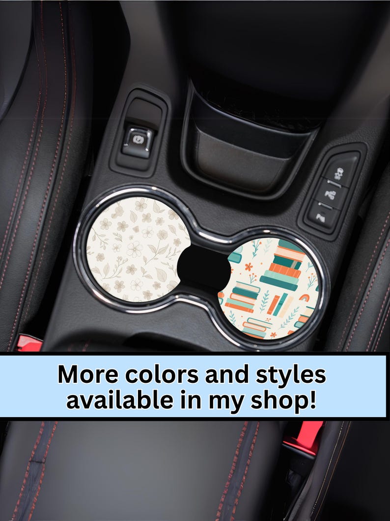 Boho Car Coasters | Earthy Aesthetic Car Decor | Minimalist Bohemian ...