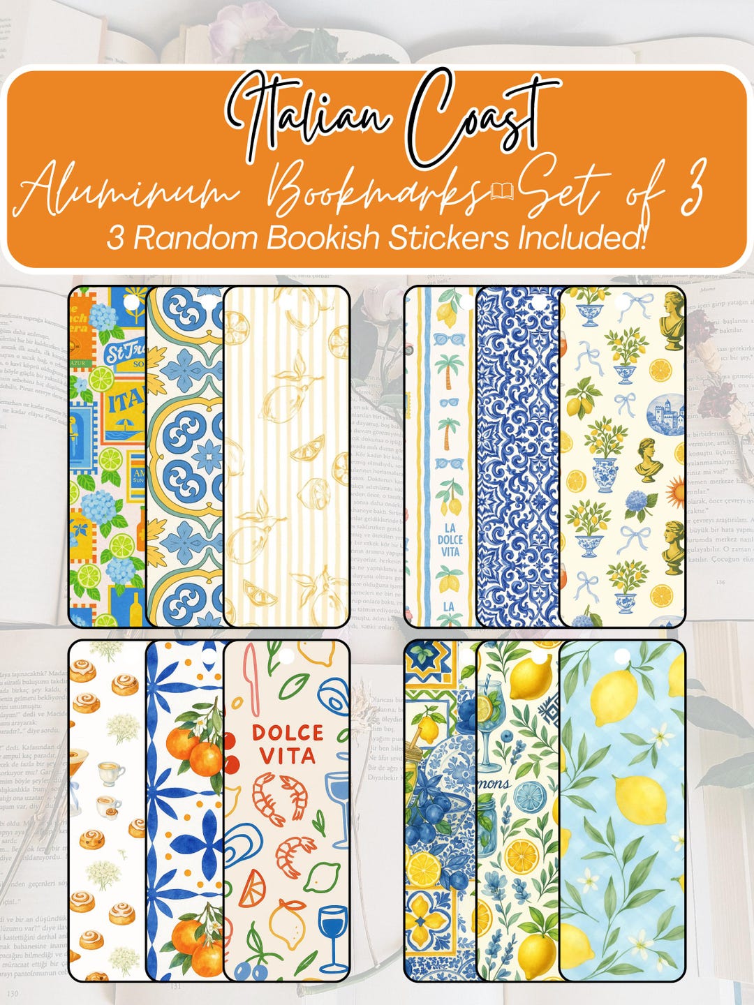 Italian Coastal Bookmarks Set of 3 | Amalfi Coast Bookmark ...