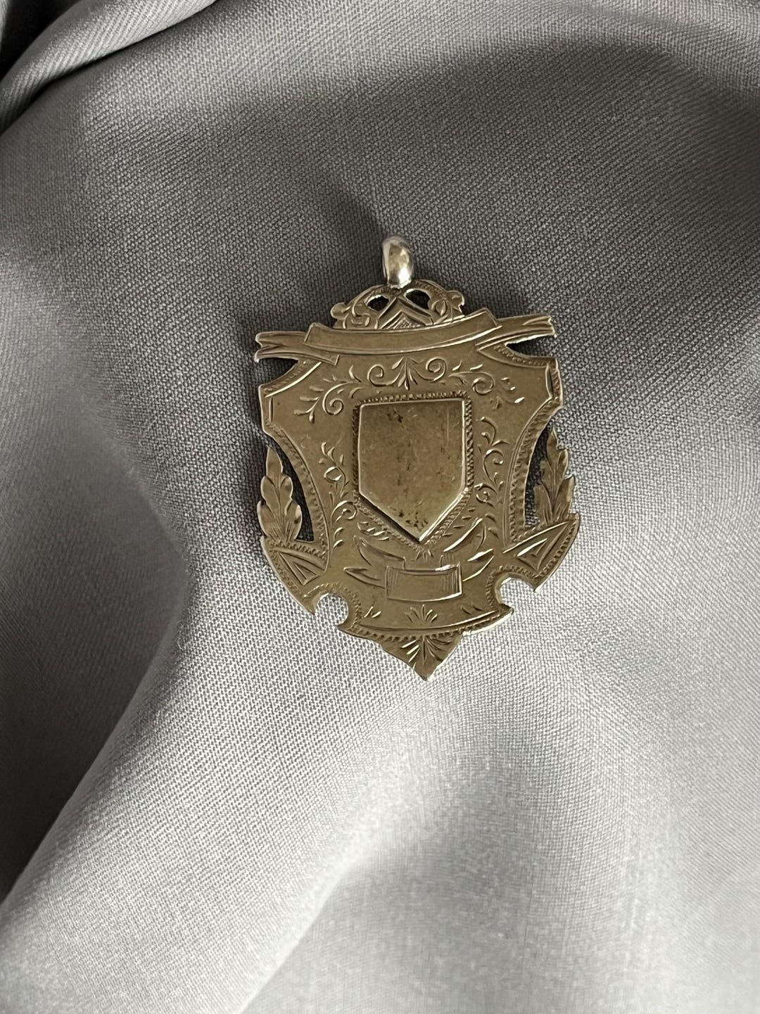 Vintage Sterling Silver Victorian Shield Fob - Etsy