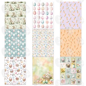Pastel Easter Theme Digital Paper 8.5 X 11 - 45 Pdf - Printable Paper ...