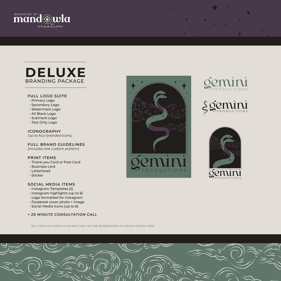 Deluxe Logo Design and Branding Suite All Inclusive Branding Kit Custom ...