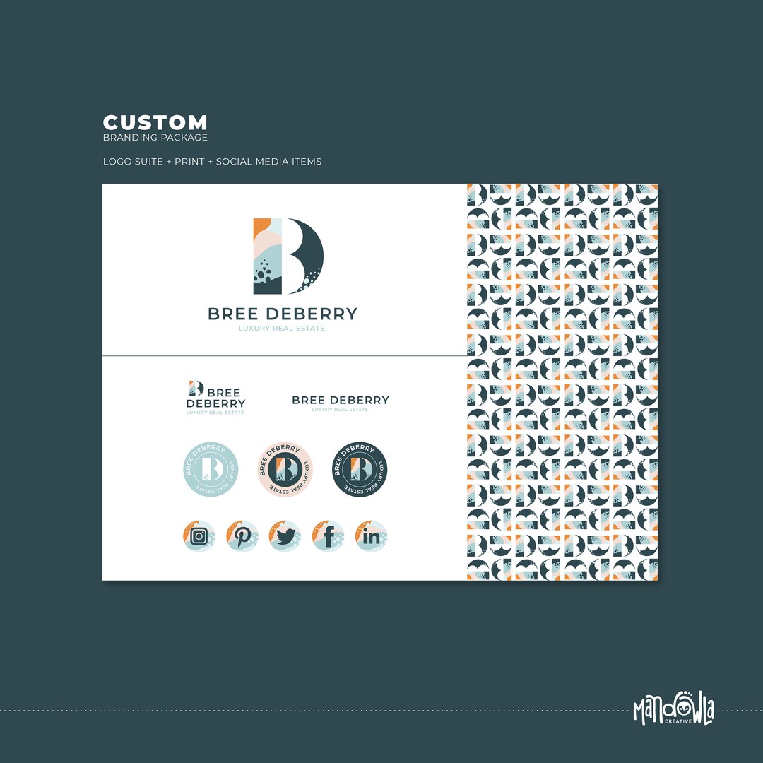 Monogram Logo Design + Branding Package for Business | Logo Design ...