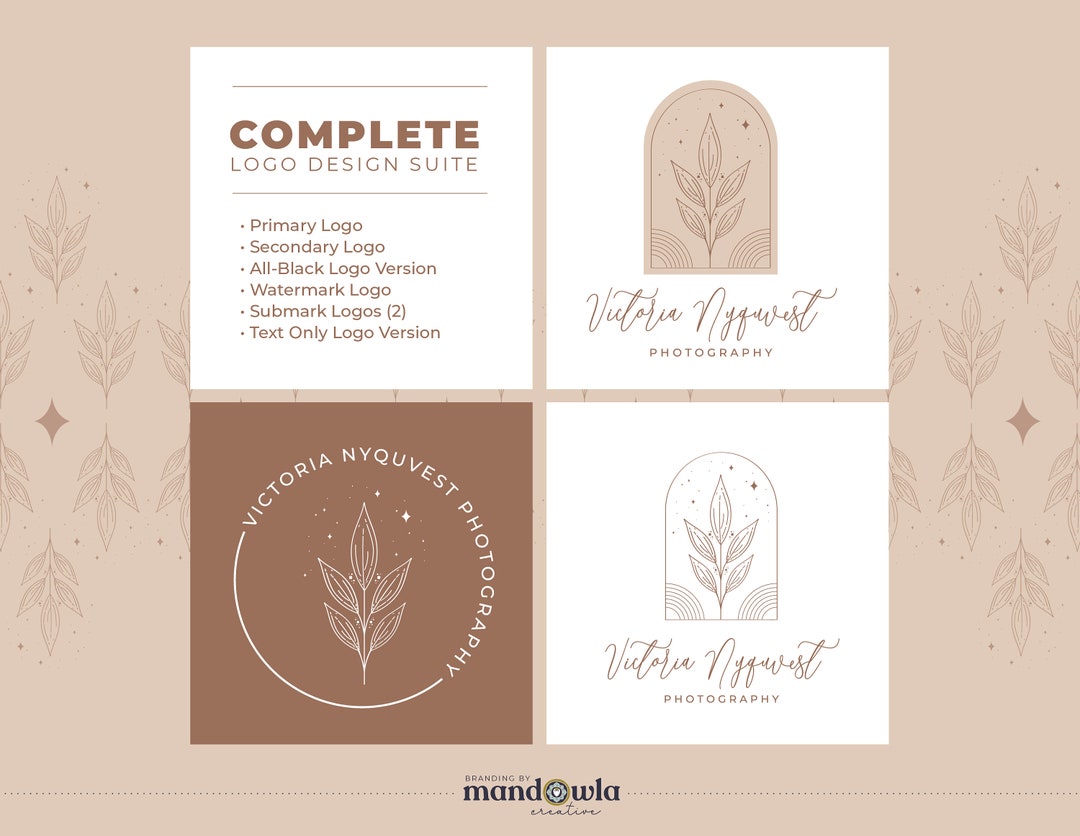 Boho Logo Design Suite Full Logo Design Set Business - Etsy