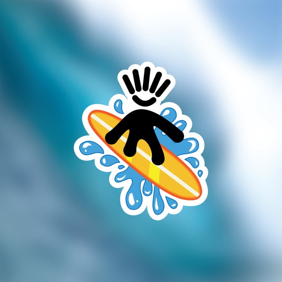 Surfing Hydrosticker | Etsy
