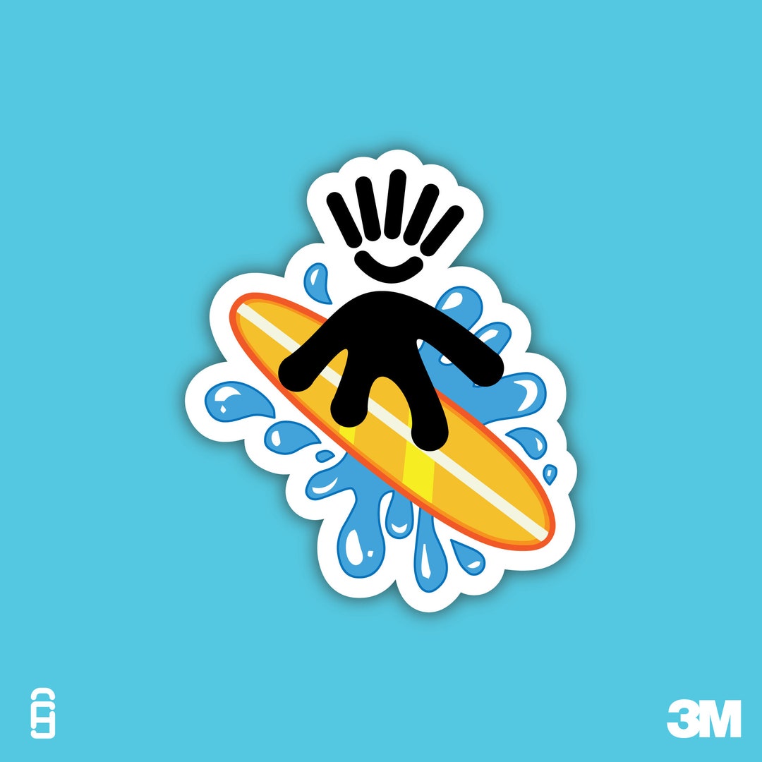 Surfing Hydrosticker - Etsy