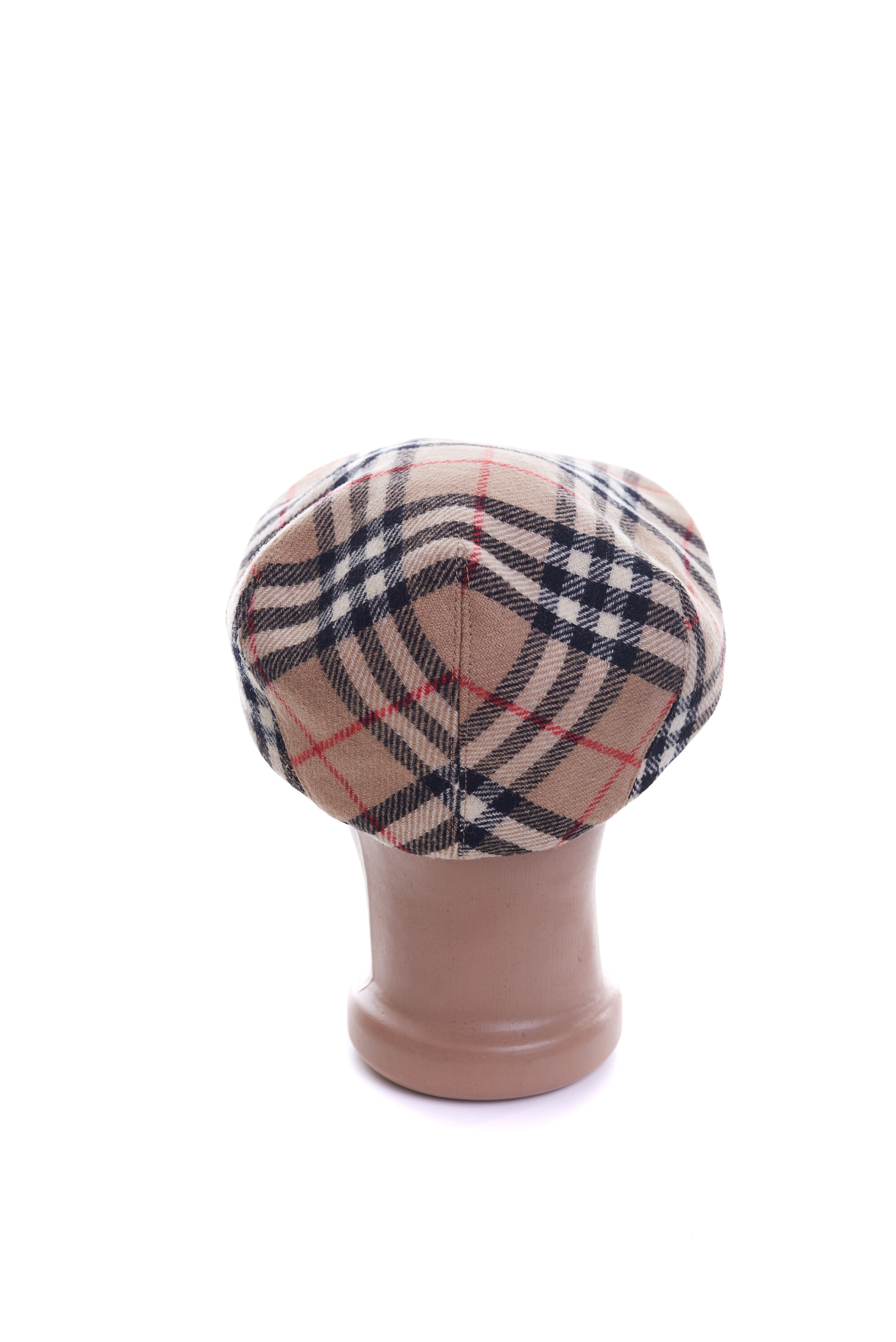 Vintage Burberrys London Beige Nova Check Plaid Wool Newsboy / Scally ...