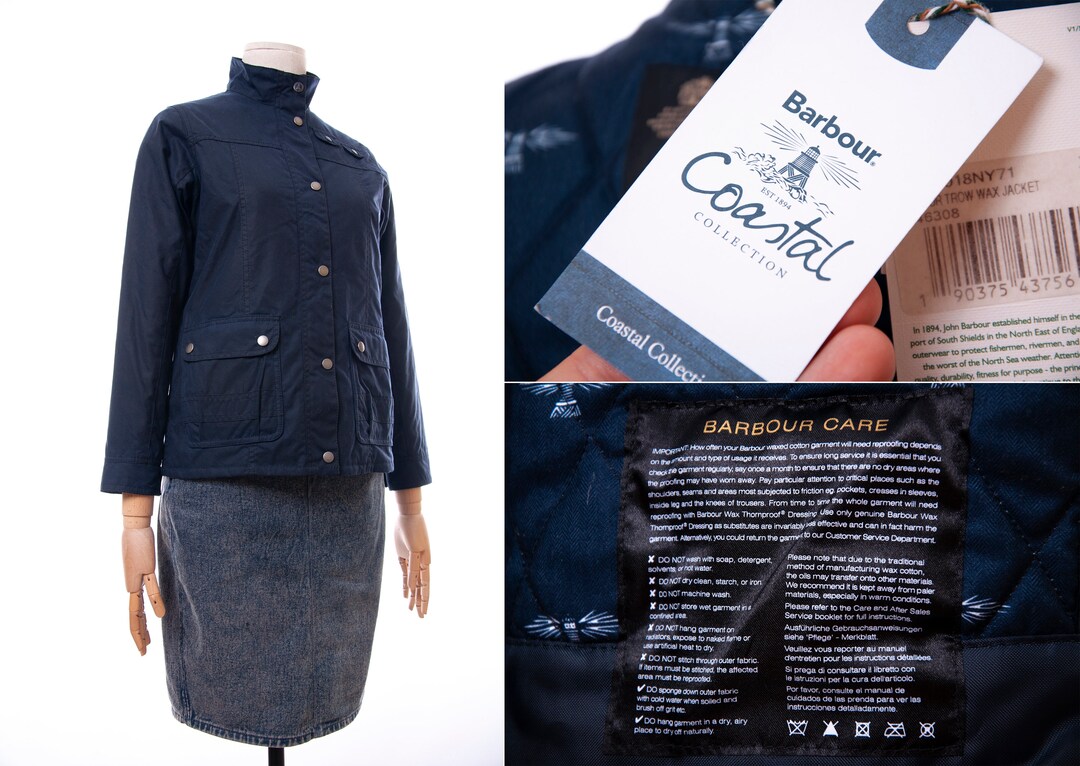 Girl's Barbour Trow Waxed Wax Jacket Coat XL - Etsy
