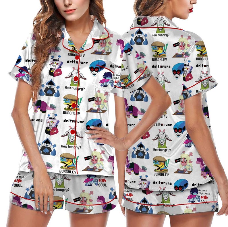 Deltarune Pixel Art Pajamas Set Short, Retro Gaming Tee, Toby Fox Fan ...