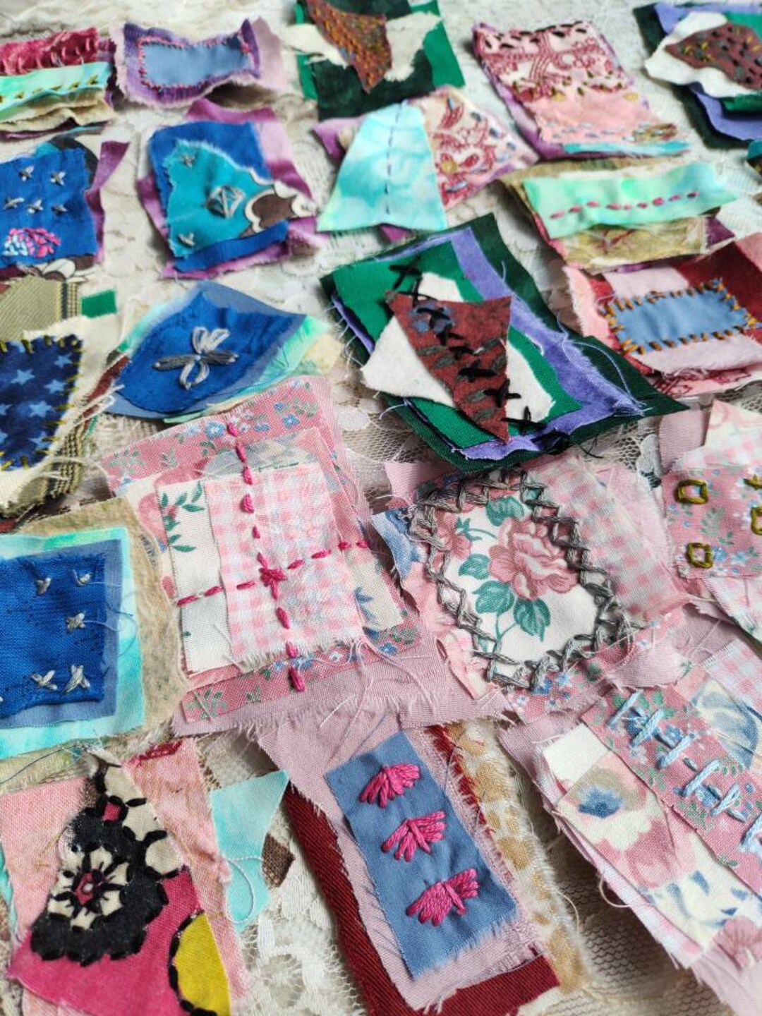 Hand Sewn Fabric Clusters Ransom Set of 8 - Etsy