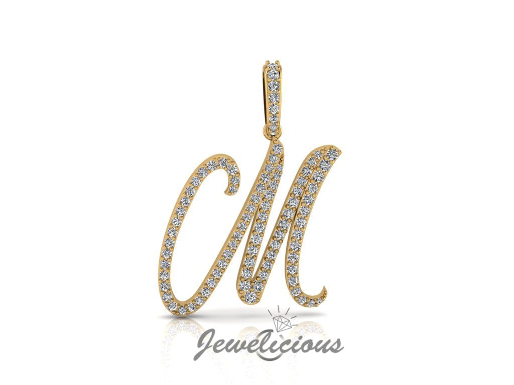 M Alphabet In Diamond