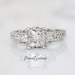 Fabulous 1.15ct Center Princess Cut Diamond and 0.70ct Side Diamonds ...