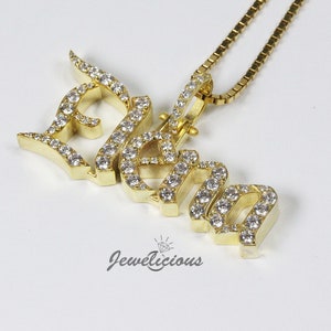 Fabulous Custom Made 3D Name Pendant - Natural Diamonds Available in ...