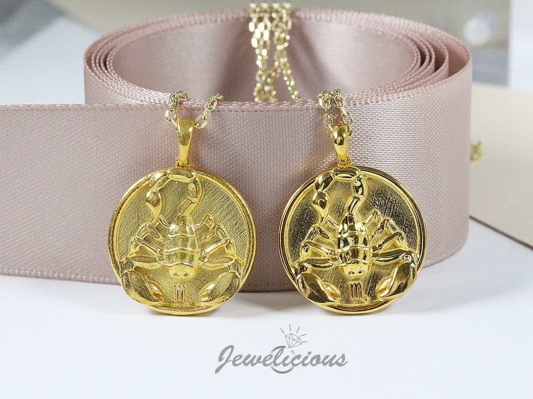 Scorpio Zodiac Pendant / Scorpio Horoscope Medallion/ Unique Scorpio ...