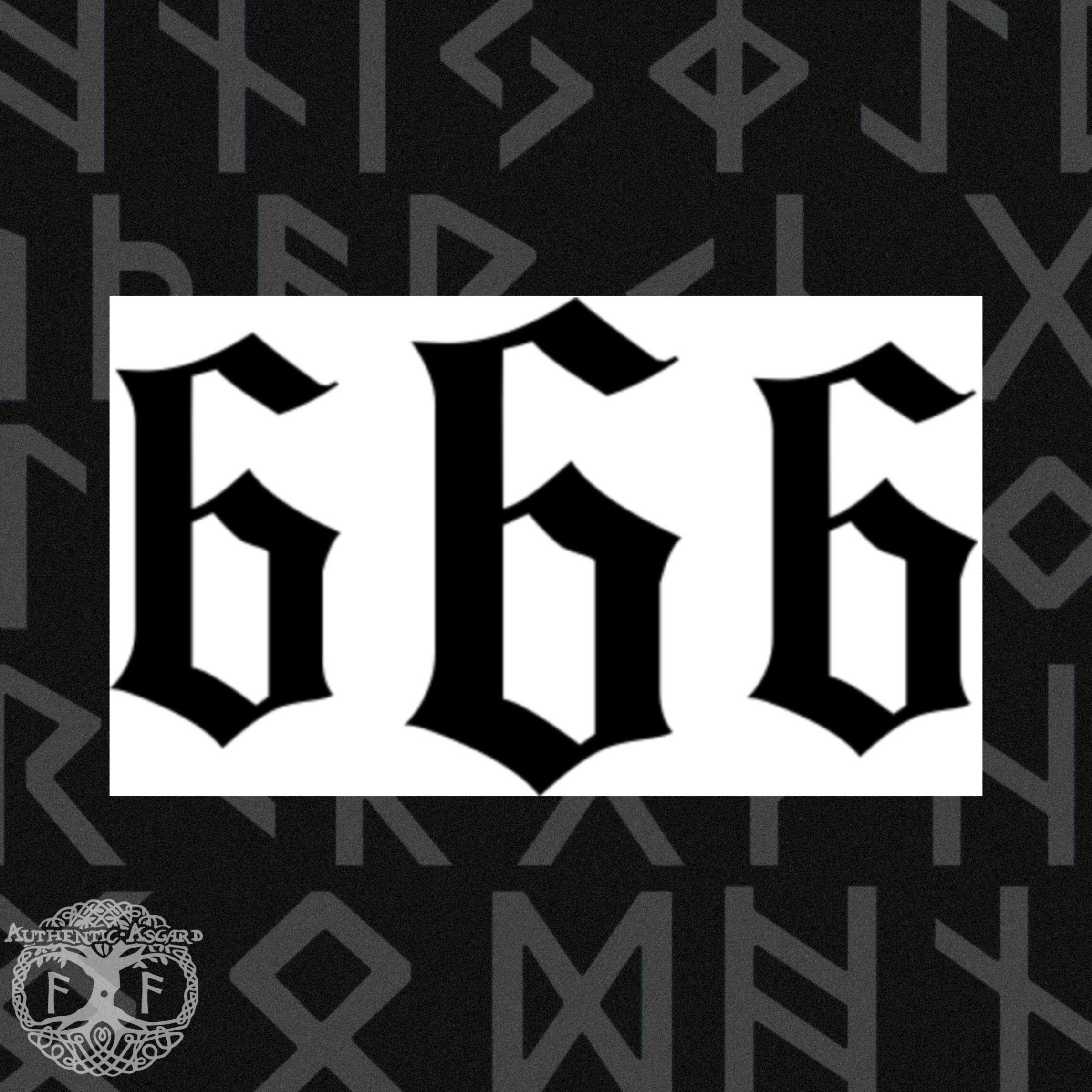 666 Gothic Alternative Vinyl Sticker Decal - Etsy UK