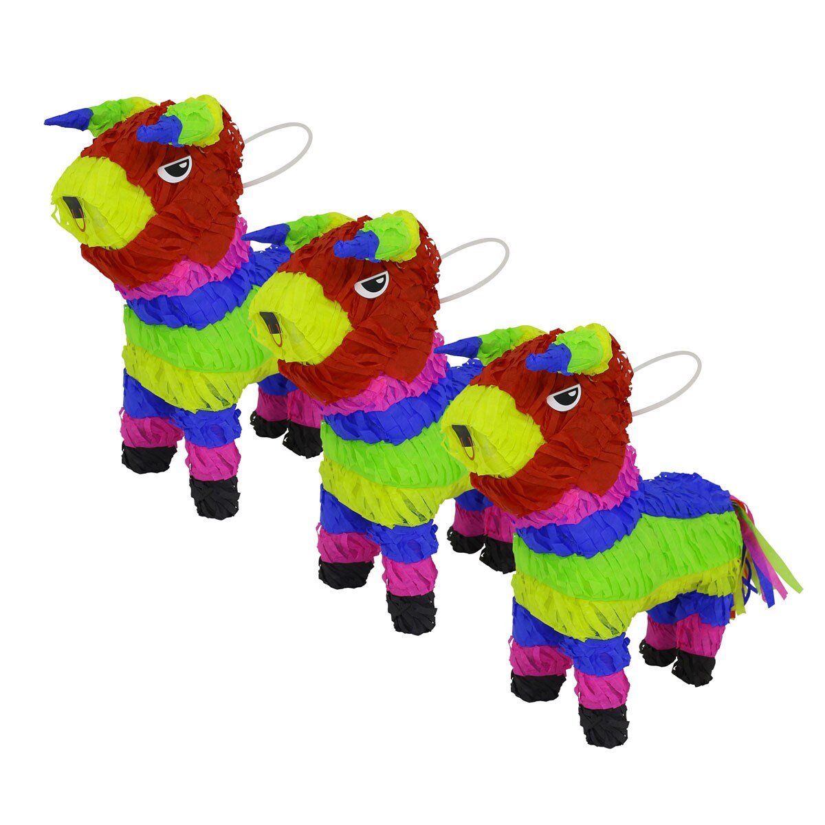 Mini Fiesta Bull Pinata 3-pack Handmade in Mexico - Etsy