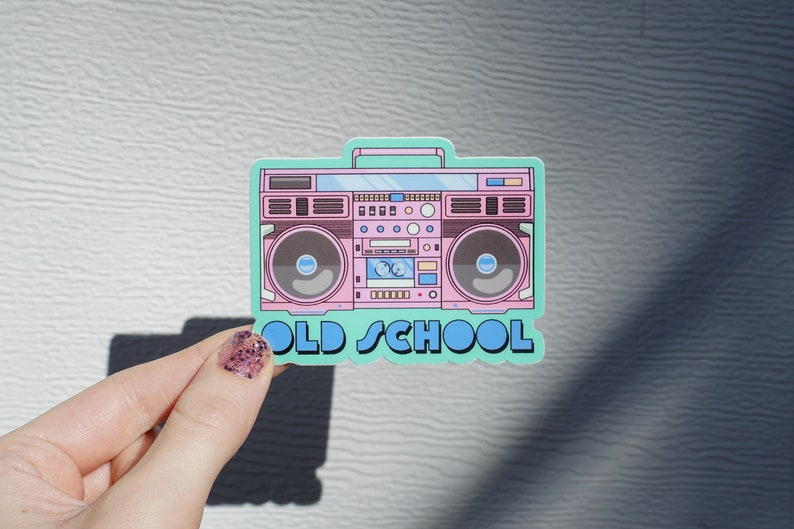 OLD SCHOOL Boombox Sticker - Etsy