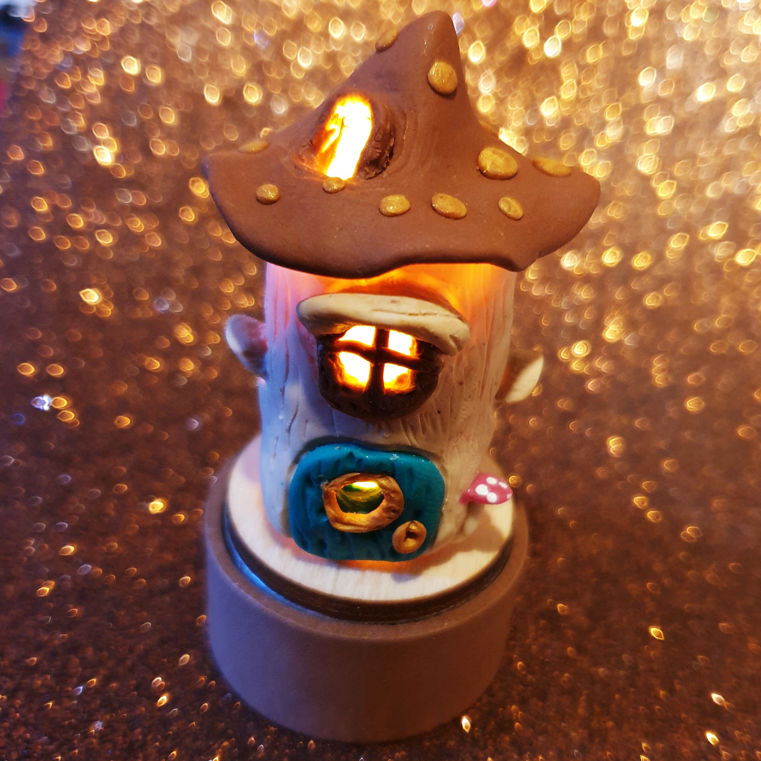 Miniature Light up Toadstool Fairy House - Etsy