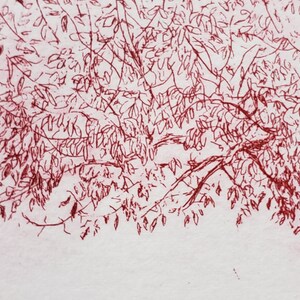 Print - Etching - Autumn Tree - Etsy