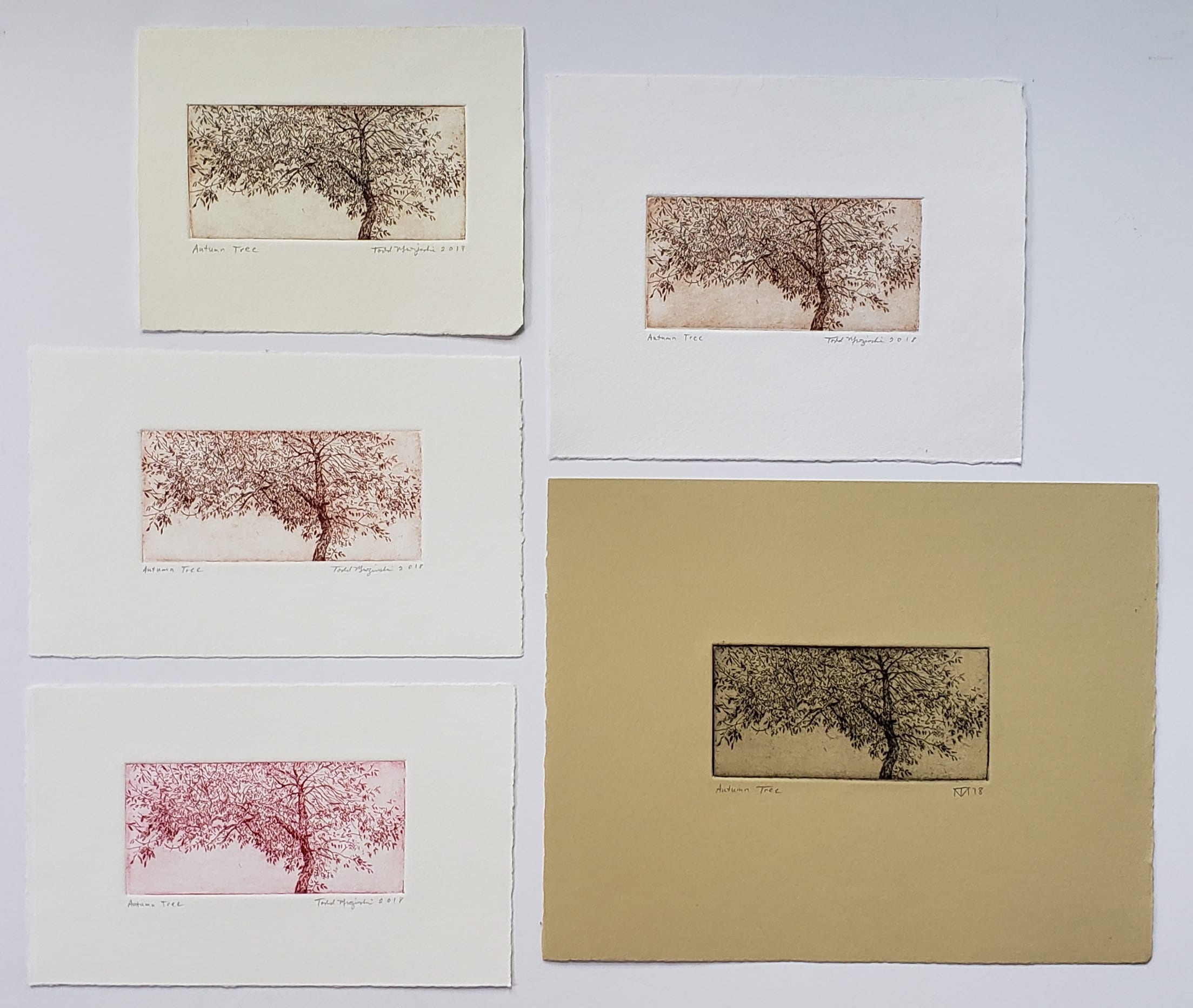Print - Etching - Autumn Tree - Etsy