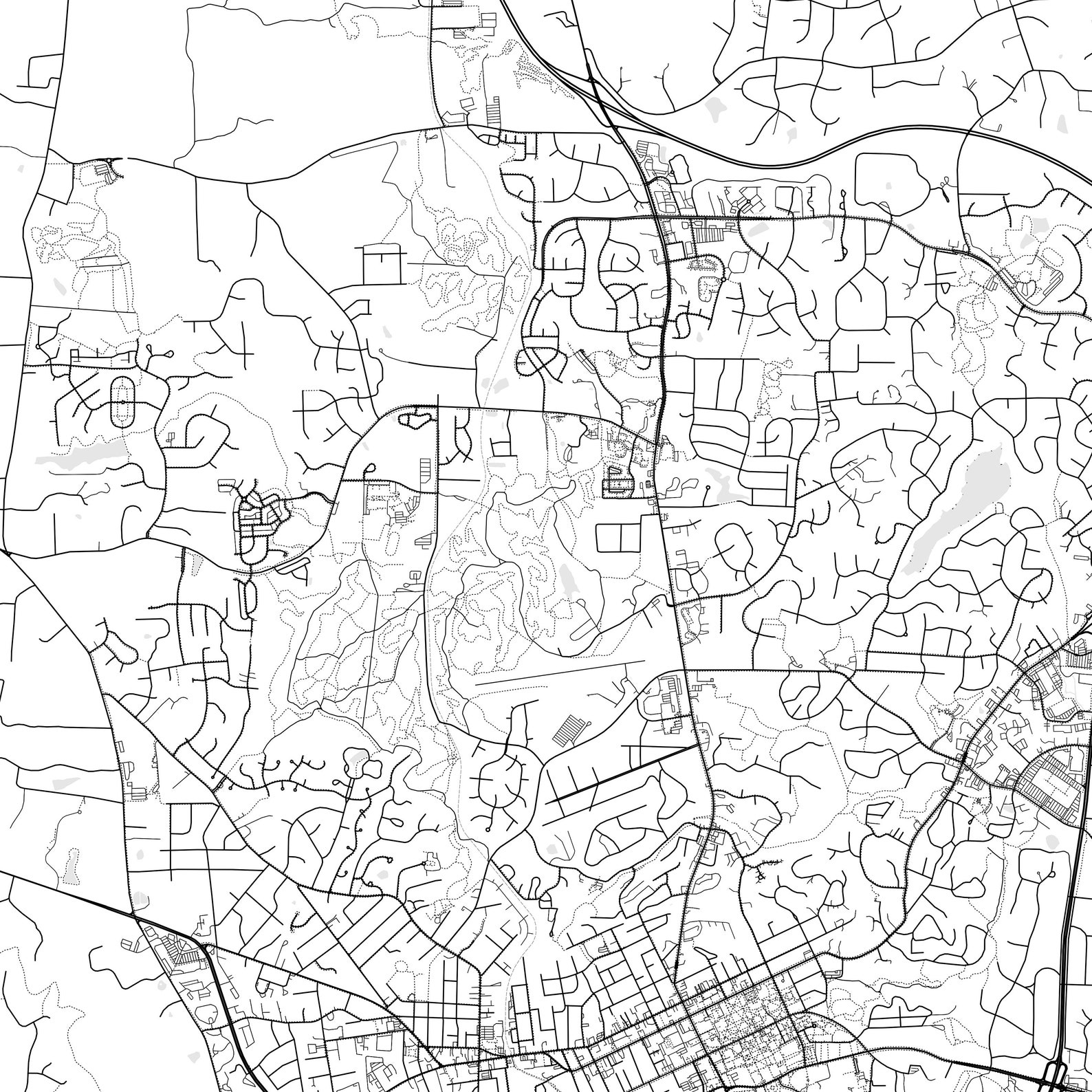 Chapel Hill Map Print Chapel Hill Map Poster Wall Art Nc - Etsy