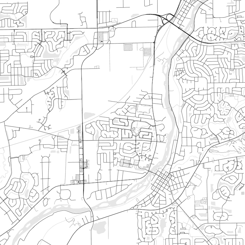 Oswego Map Print Oswego Map Poster Wall Art Il City Map - Etsy