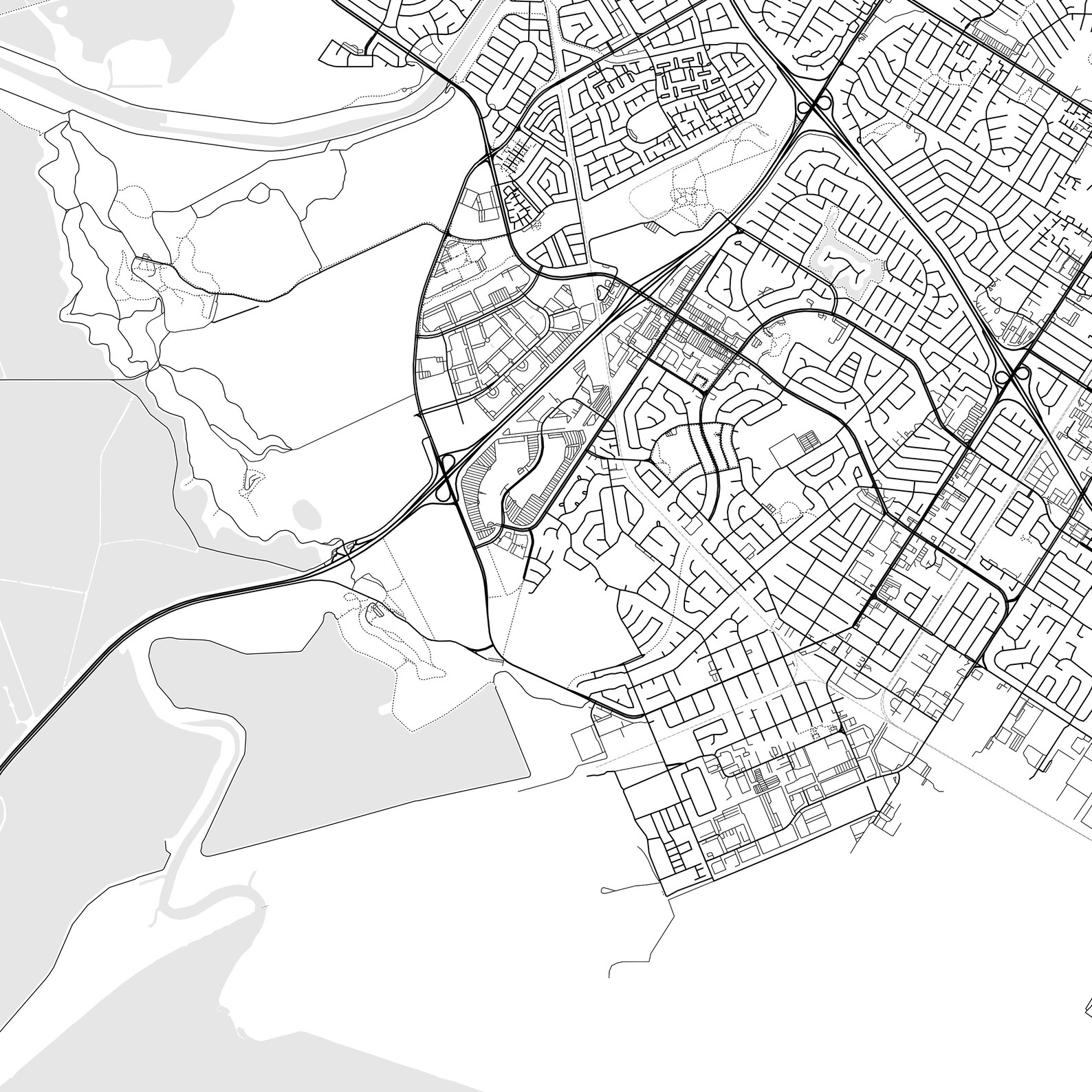 Newark Map Print, Newark Map Poster Wall Art, Ca City Map, California ...