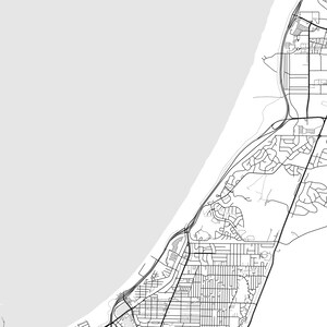 Seaside Map Print, Seaside Map Poster Wall Art, Ca City Map, California ...