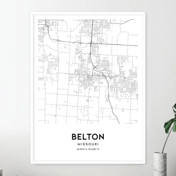 Belton Road Map - Etsy