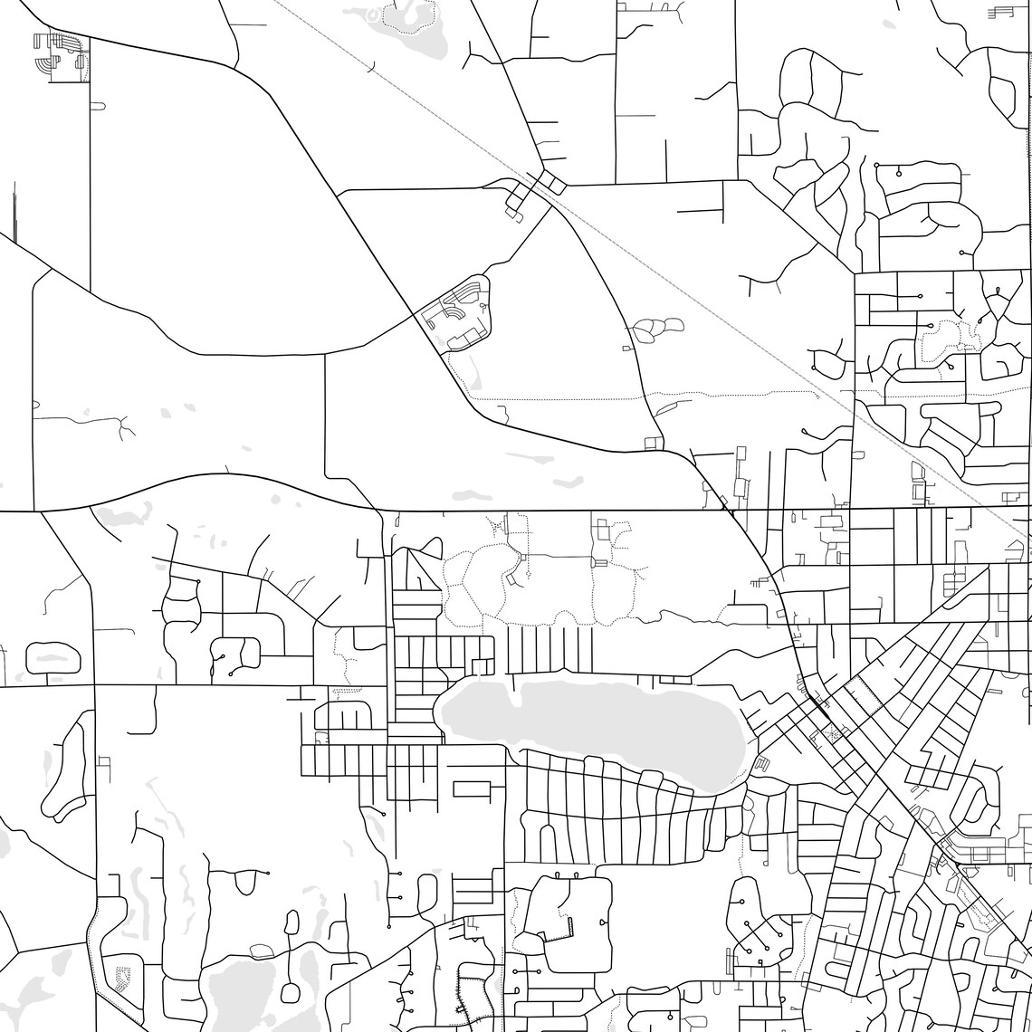 Crystal Lake Map Print, Crystal Lake Map Poster Wall Art, Il City Map ...