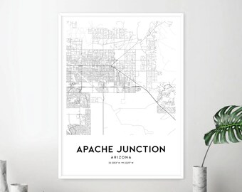 Road Map of Apache Junction - Etsy