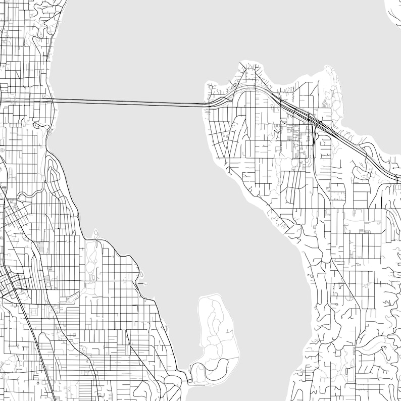 Mercer Island Map Print Mercer Island Map Poster Wall Art Wa - Etsy