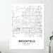 Brookfield Map Print Brookfield Map Poster Wall Art Wi City - Etsy