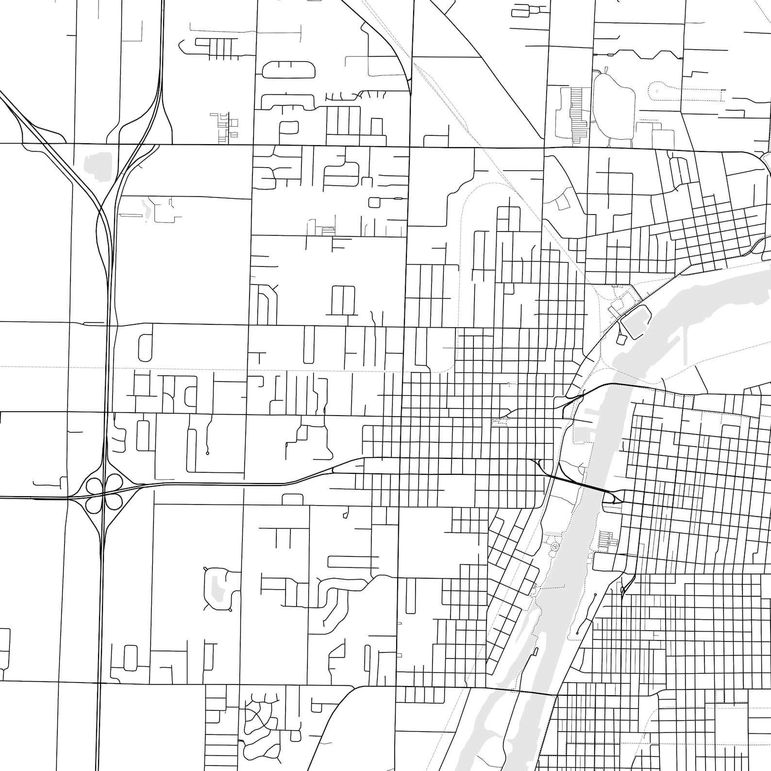 Bay City Map Print, Bay City Map Poster Wall Art, Mi City Map, Michigan ...