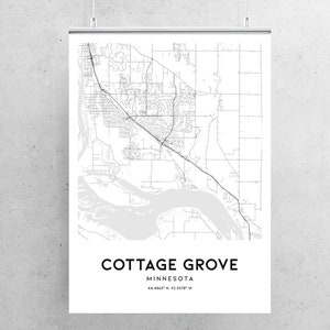 Cottage Grove Map Print Cottage Grove Map Poster Wall Art Mn | Etsy