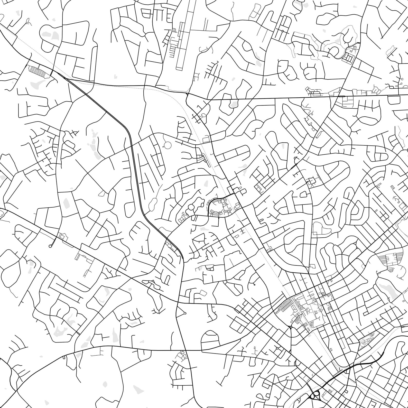 Rock Hill Map Print Rock Hill Map Poster Wall Art Sc City - Etsy
