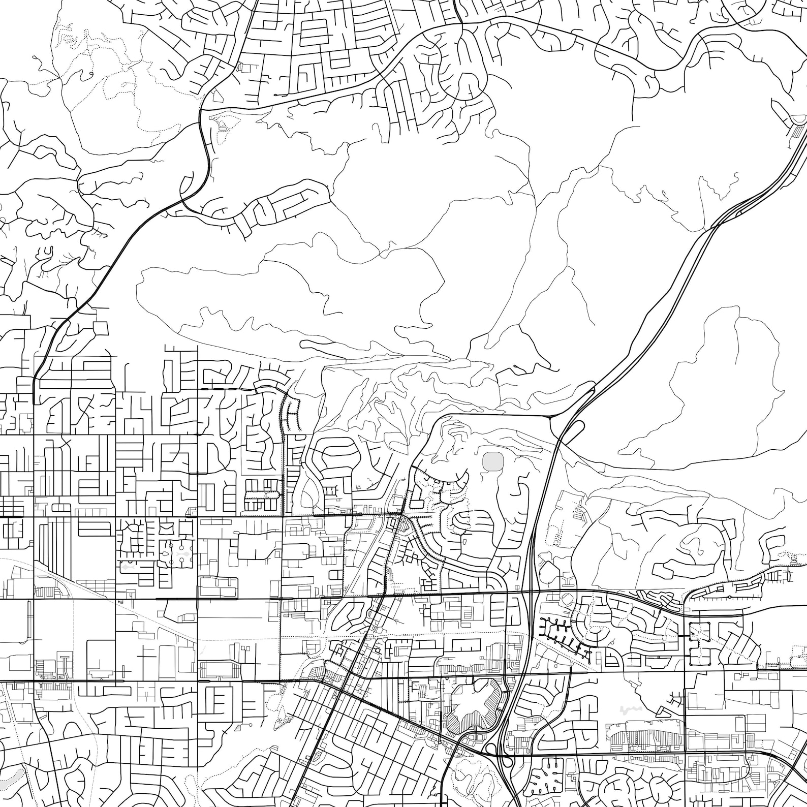 Brea Map Print, Brea Map Poster Wall Art, Ca City Map, California Print ...