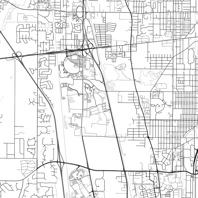 North Chicago Map Print, North Chicago Map Poster Wall Art, Il City Map ...