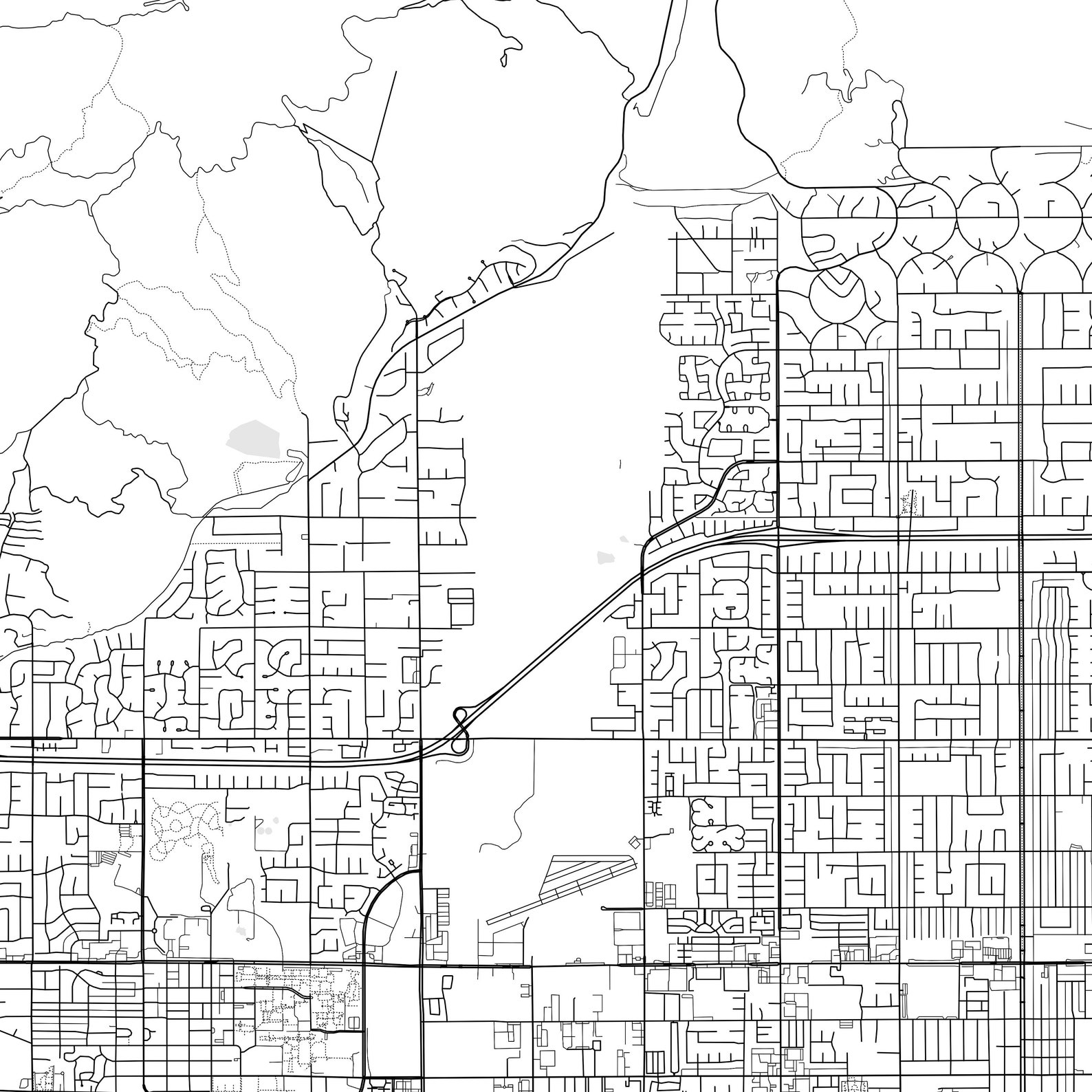 Upland Map Print Upland Map Poster Wall Art Ca City Map | Etsy