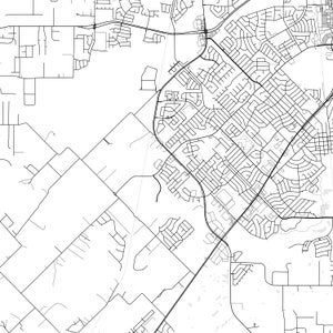 Burleson Map Print, Burleson Map Poster Wall Art, Tx City Map, Texas ...