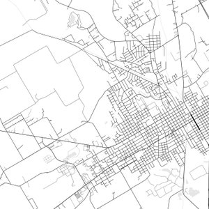Corsicana Map Print, Corsicana Map Poster Wall Art, Tx City Map, Texas ...