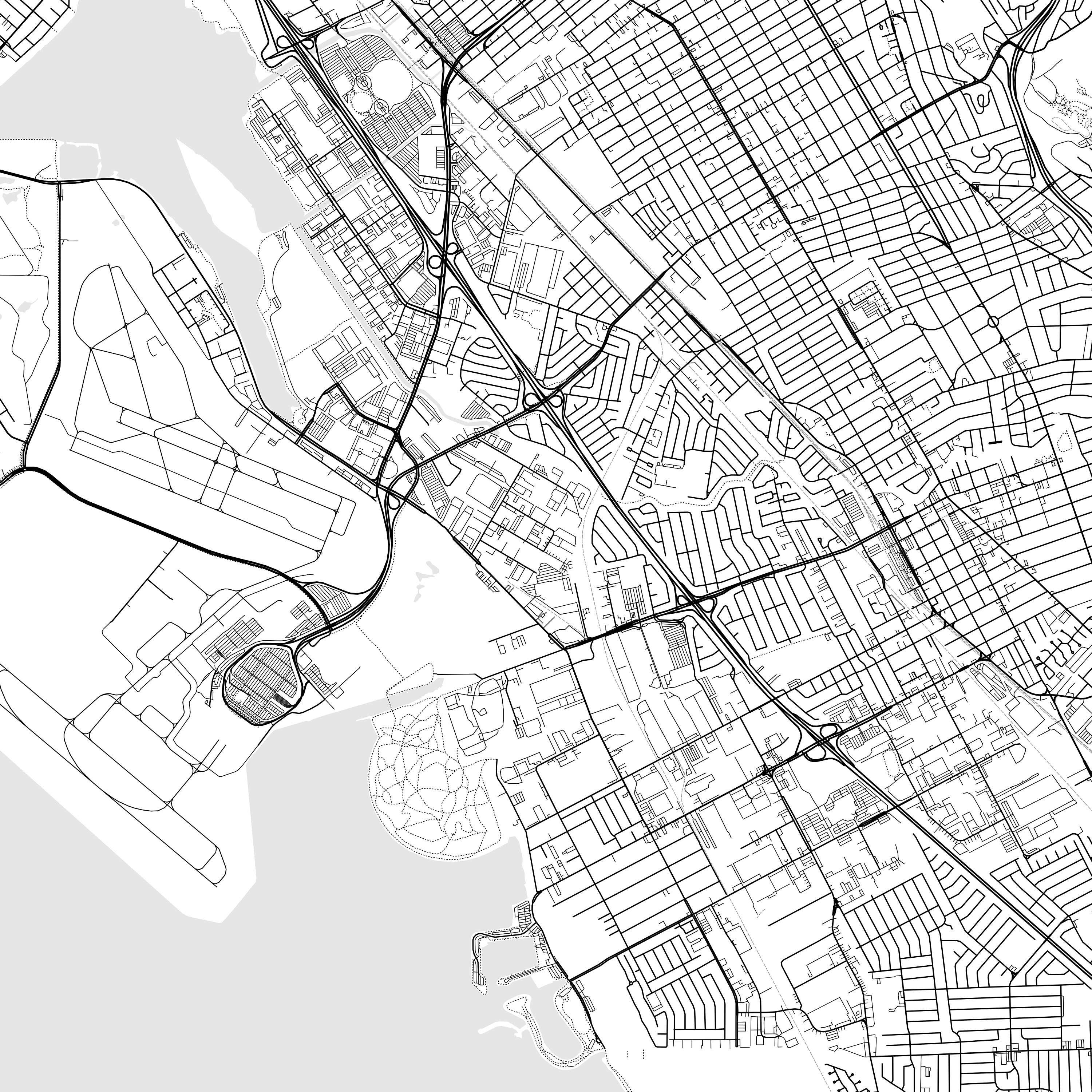 San Leandro Map Print, San Leandro Map Poster Wall Art, Ca City Map ...
