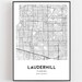 Lauderhill Map Print, Lauderhill Map Poster Wall Art, Fl City Map ...