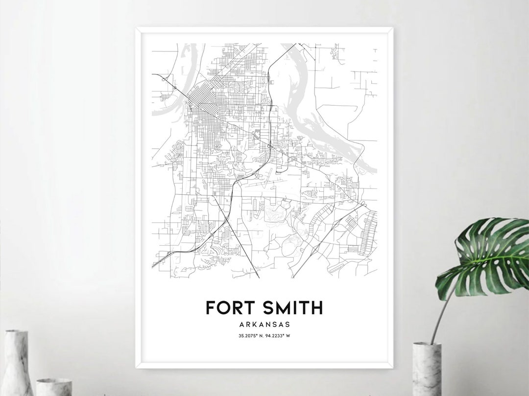 Fort Smith Map Print, Fort Smith Map Poster Wall Art, Ar City Map ...