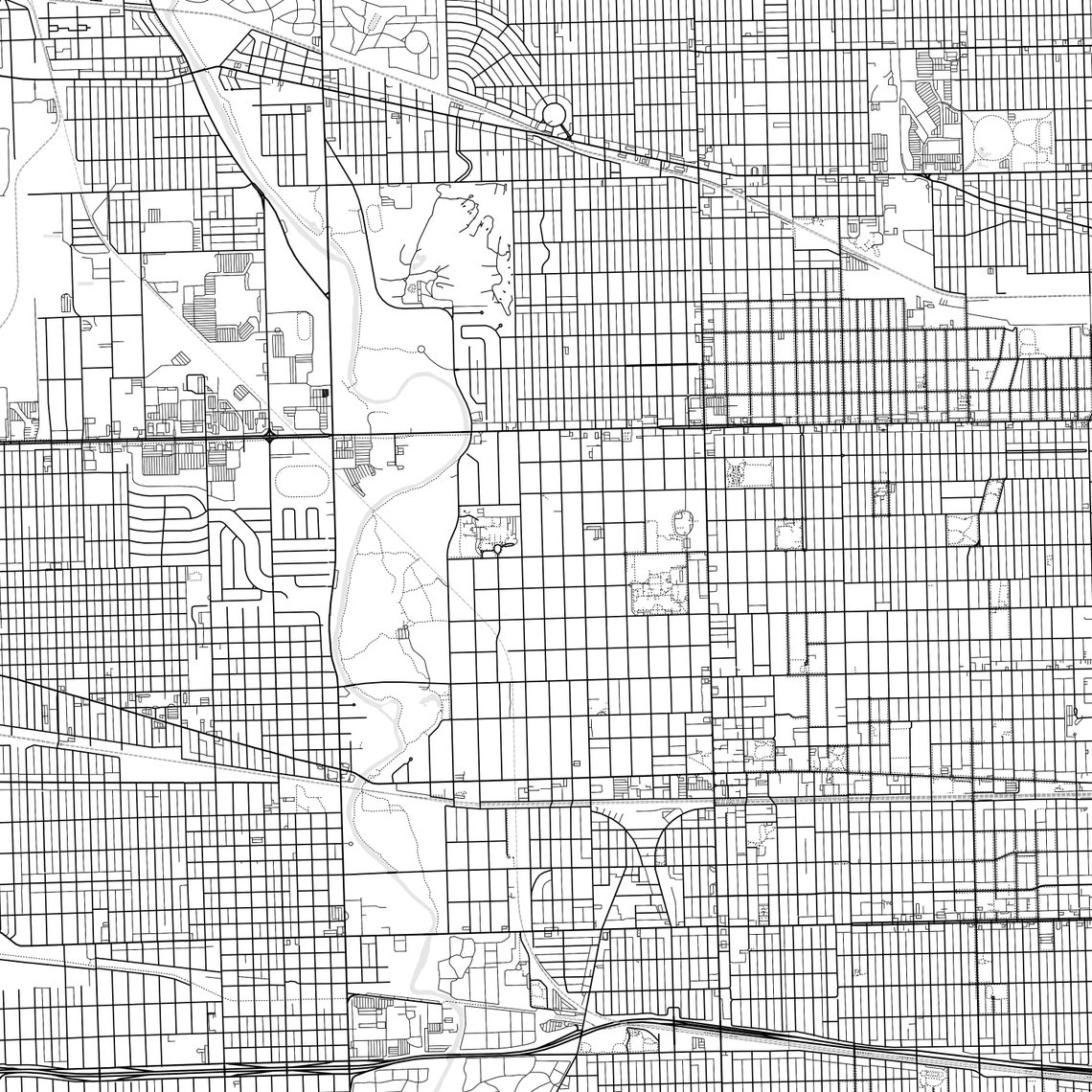 Oak Park Map Print, Oak Park Map Poster Wall Art, Il City Map, Illinois ...