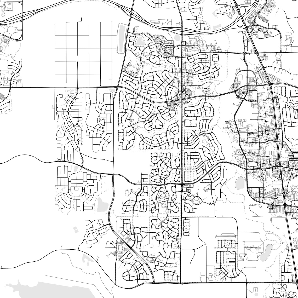 Parker Map Print, Parker Map Poster Wall Art, Co City Map, Colorado ...