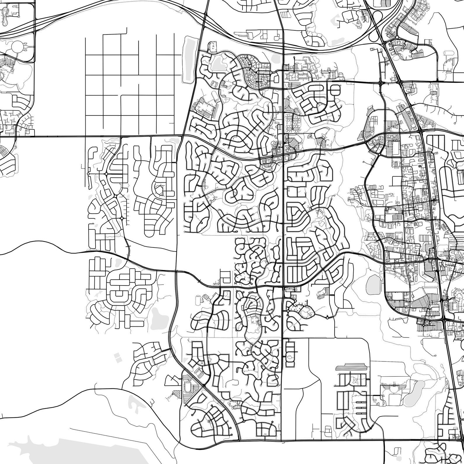 Parker Map Print, Parker Map Poster Wall Art, Co City Map, Colorado ...